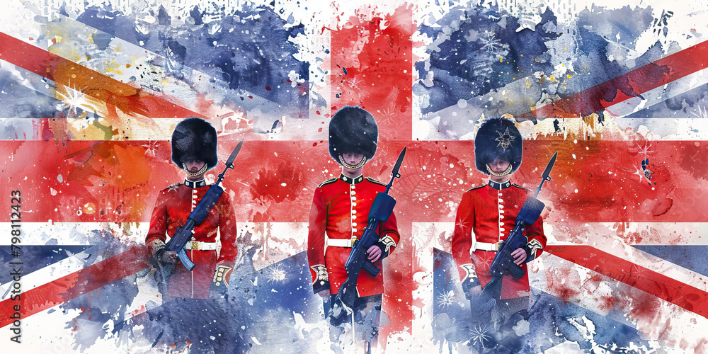 British Flag with a Royal Guard and a Tea Sommelier - Visualize the ...