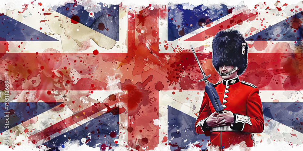 British Flag with a Royal Guard and a Tea Sommelier - Visualize the ...