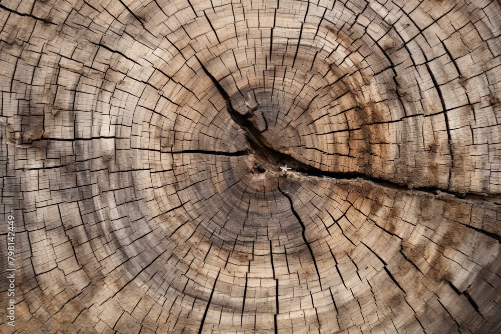b'A cross section of a tree trunk showing the growth rings.' Stock ...