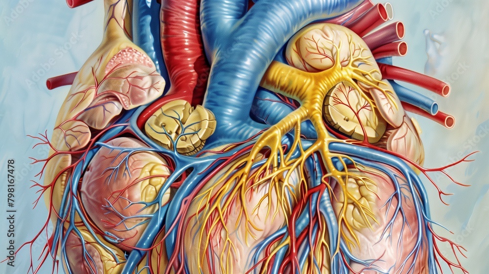 Anatomy of the heart and circulatory system Stock Photo | Adobe Stock