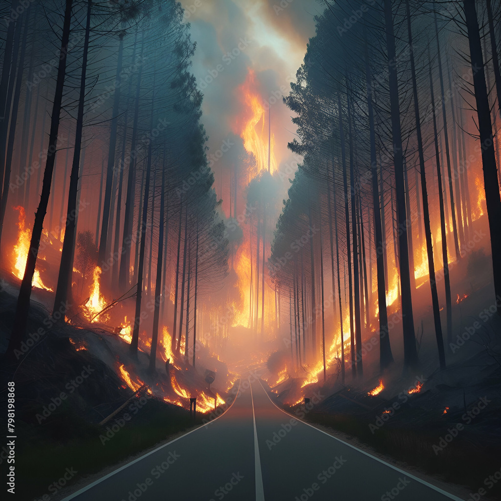 Devastación Estival: Peligros de los Incendios Forestales Stock ...