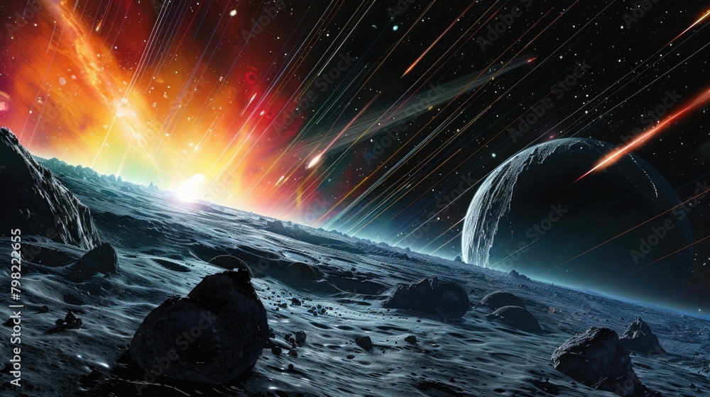 Cosmic ray and particle storms light up the planet. The ionosphere of ...