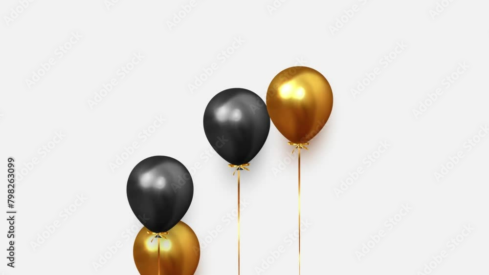 Happy New Year 2025 numbers golden air helium balloons. Holiday ...