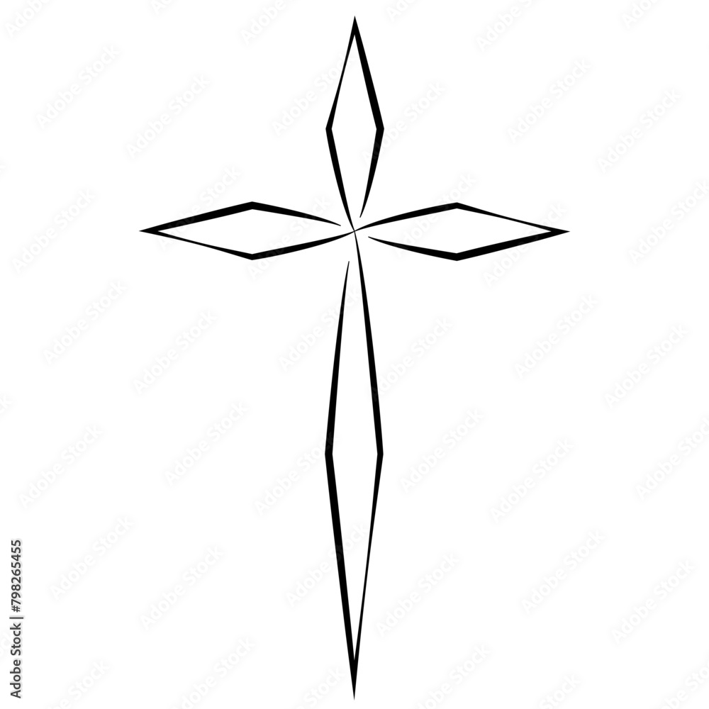 cross infinite design isolated on white background for logo ion. vector ...
