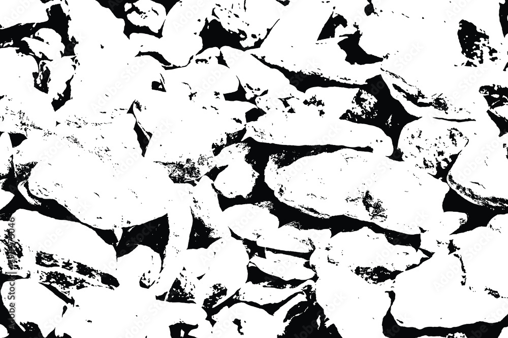 Vector overlay texture of stones and rocks. Grunge texture of different ...