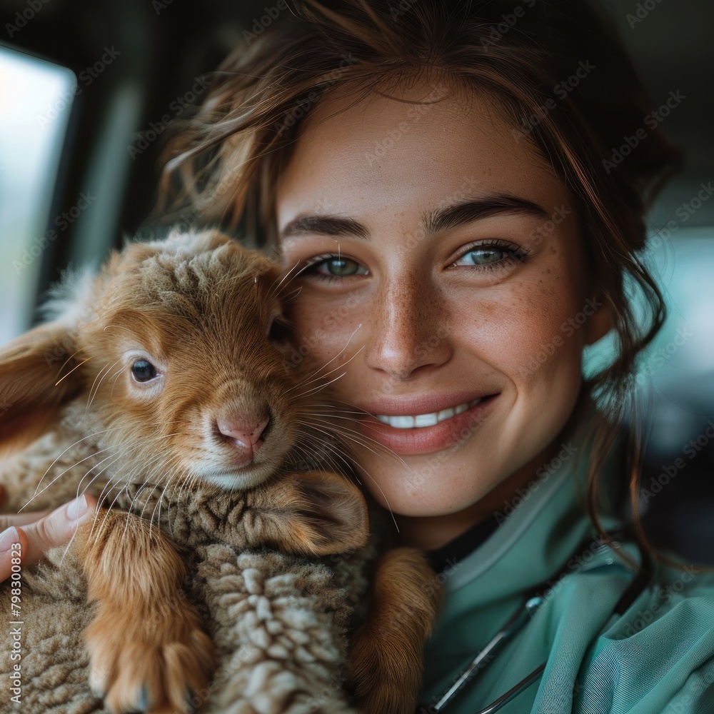 Veterinarians carry out medical examinations, check animal health with ...