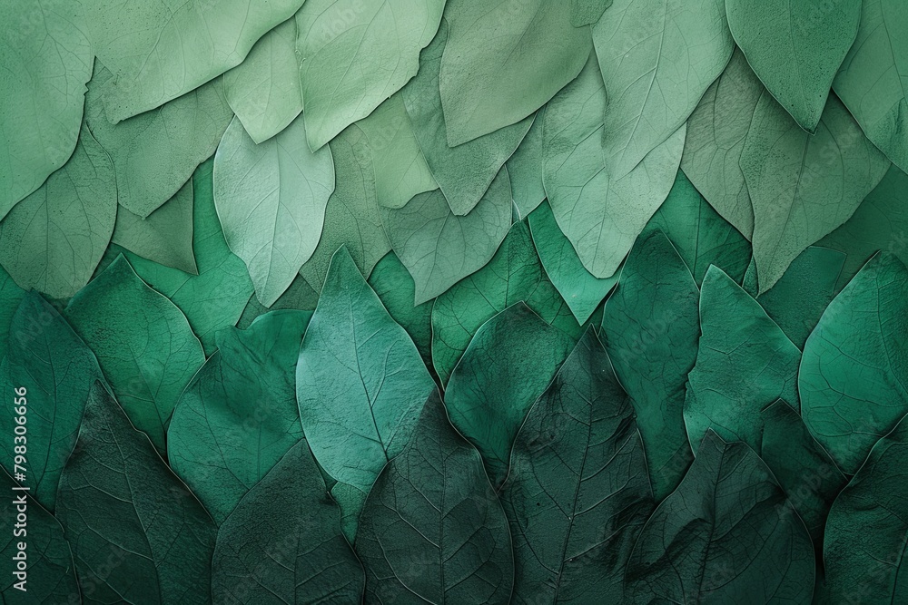 Emerald Green Leafy Gradient Texture: Light to Dark Transition Stock ...