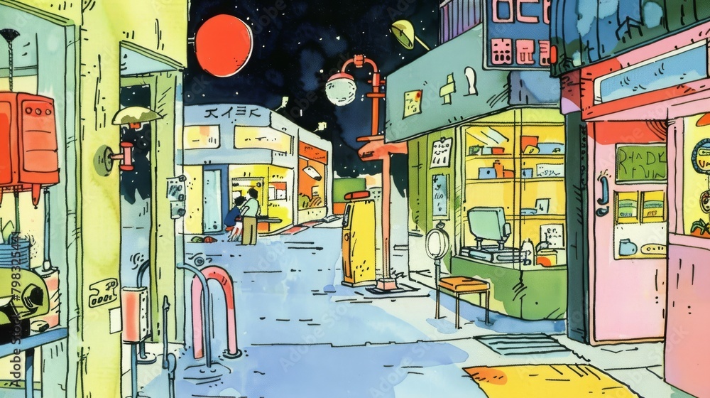 Simple Drawing of Modern Environment Background / Backdrop / Wallpaper ...