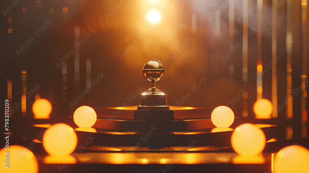 Winner award podium prize silver gold trophy win champion pedestal ...
