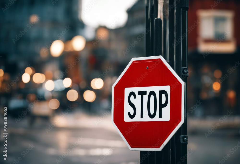 image sign stop way signs street 4 cartoon main red intersection ...