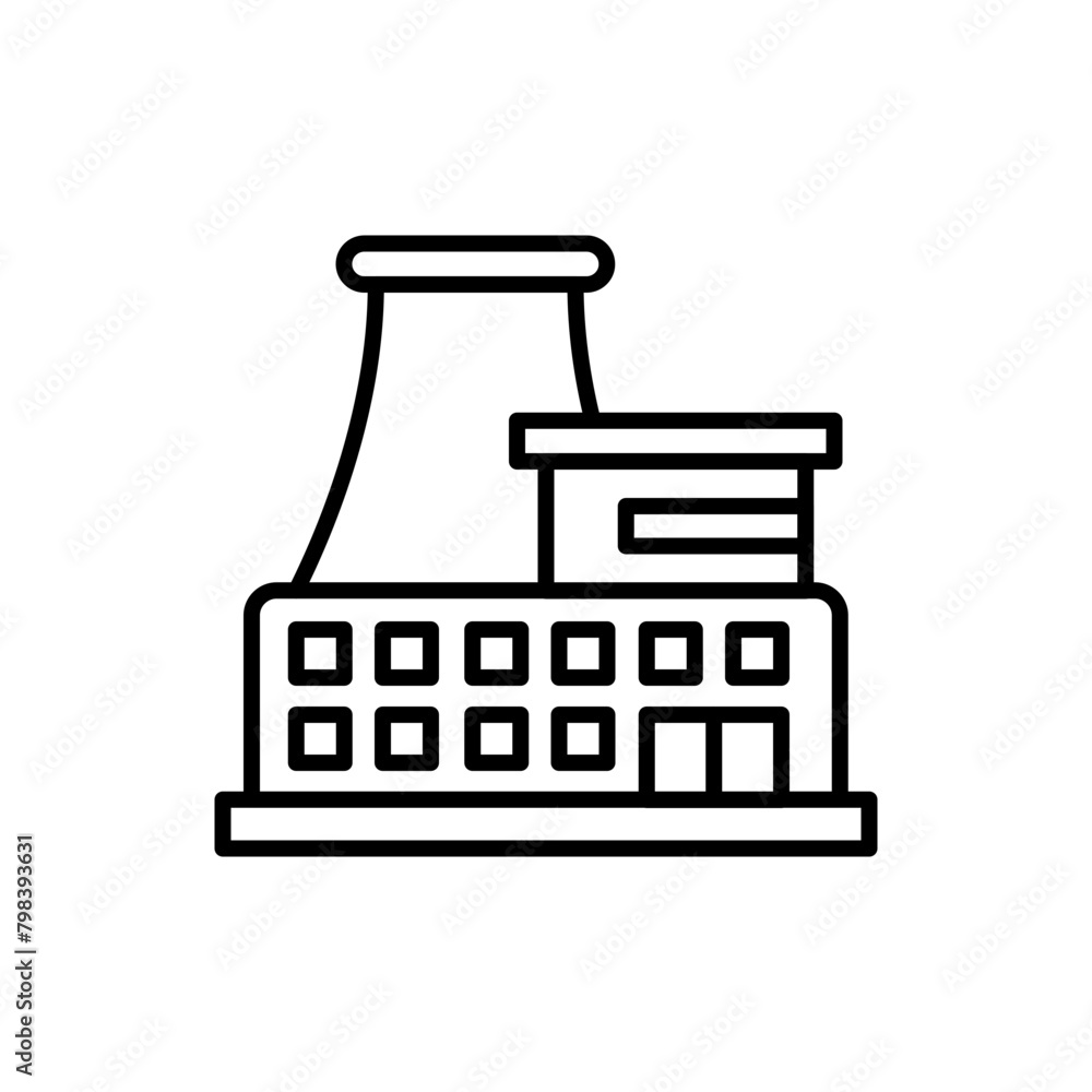 Oil refinery outline icons, minimalist vector illustration ,simple ...