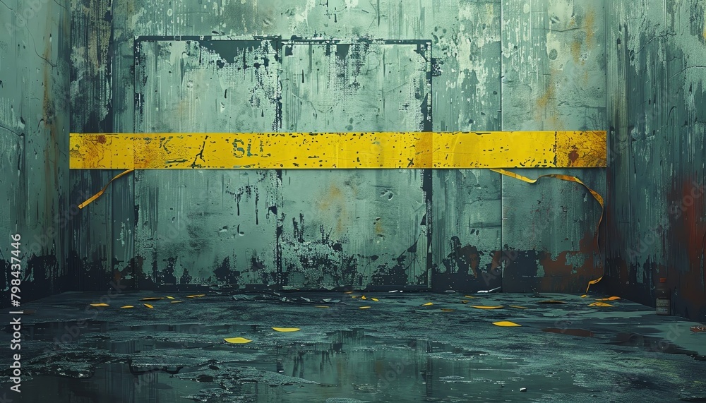 ภาพประกอบสต็อก Capture the intensity of a rear view crime scene with a ...