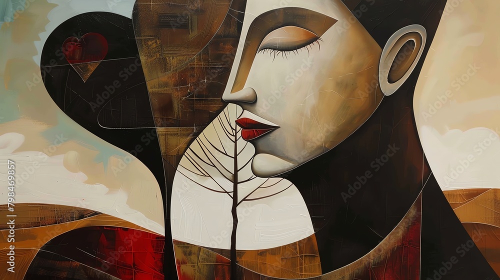 Craft a poignant moment of love at eye level, drawing from the ...