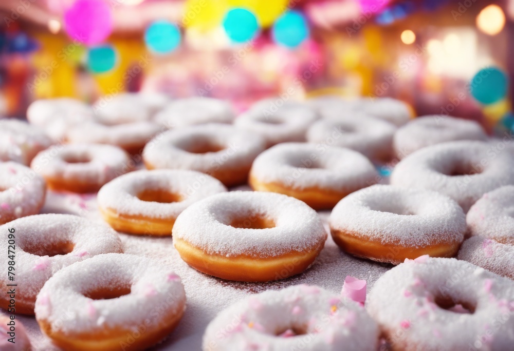 'donuts Berliner Carnival raised German confetti powdered sugar donut ...