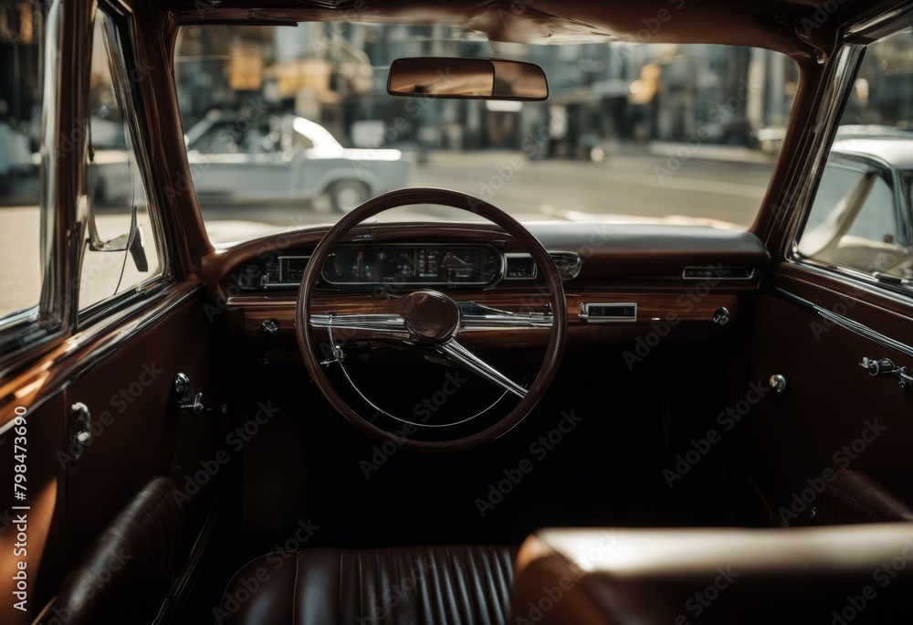 passenger car compartment dashboard comfort red leather speedo black ...