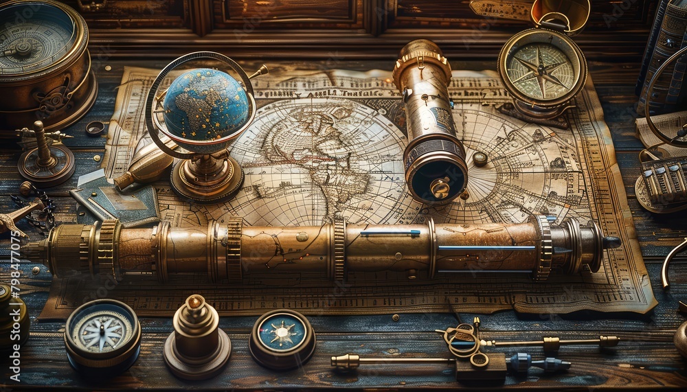 stro-navigation Tools, Illustrate the tools and instruments used for ...