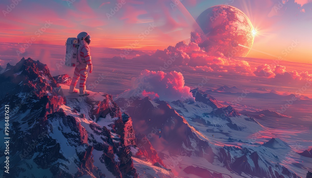 Exploration Beyond Earth, Showcase the thrill and wonder of venturing ...