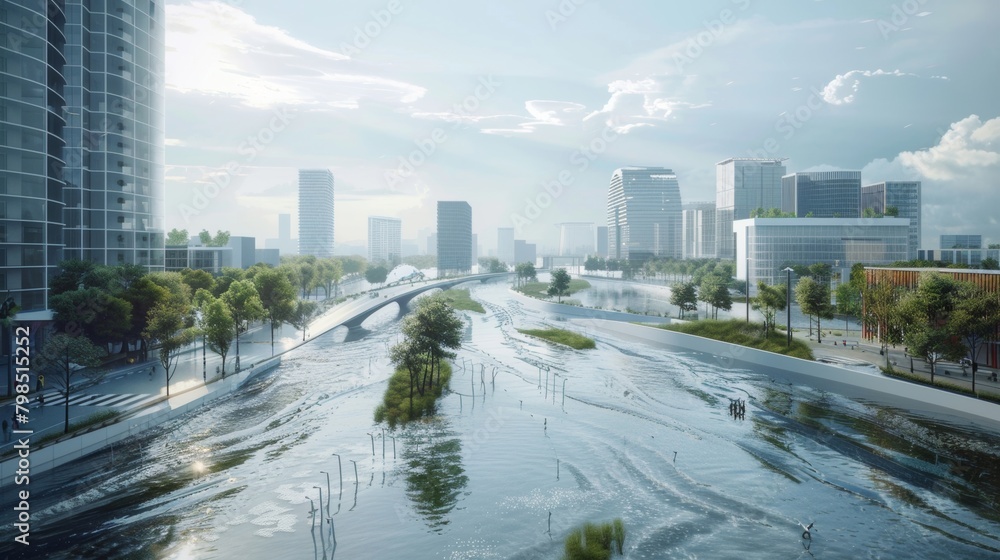 Futuristic Flood Management Infrastructure: Elevated Water Channels ...