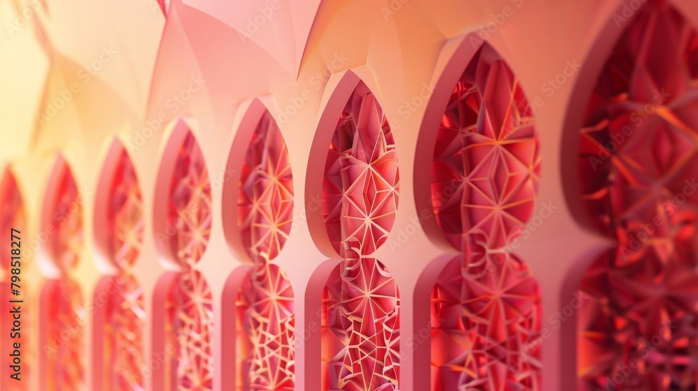 islamic paper kirigami craft, ramadan or eid al fitr, arabic culture ...