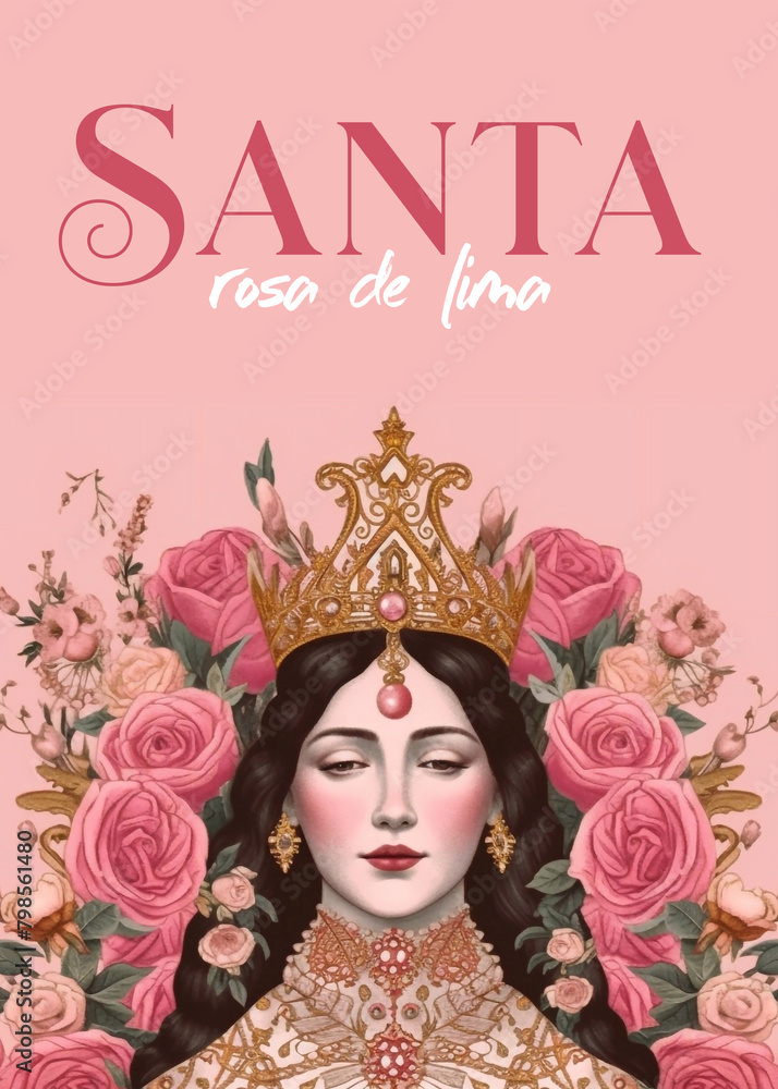 Feast of santa rosa de lima, saint of Peru. Santa Rosa de Lima social ...