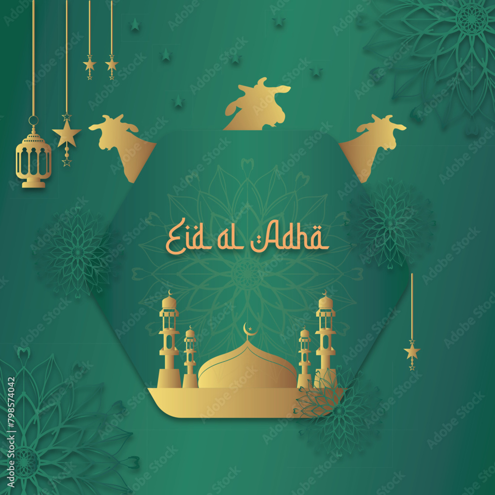 New Eid al Adha Banner Design Islamic flyer Design Arabian Text Design ...