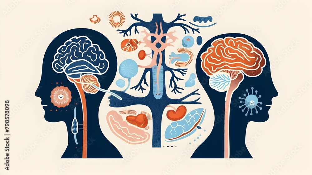 Whimsical of the Human Endocrine System Educational Diagram for ...
