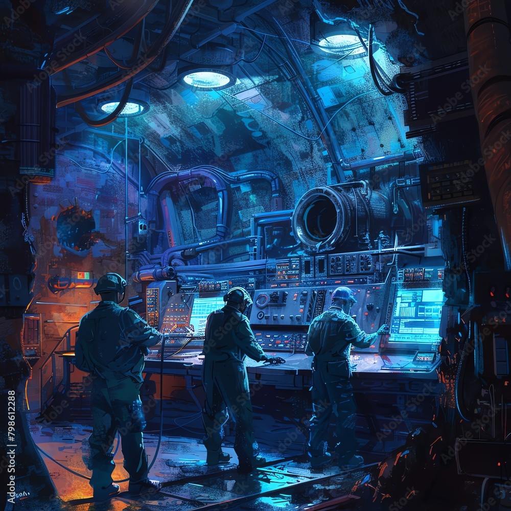 Engineers in a secretive underground facility testing the final ...