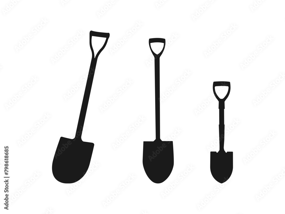 Shovel Icon. Gardening Vector Illustration. Construction Equipment Sign ...