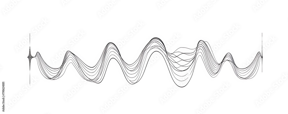 Vector graphic of sound wave, white background Stock Illustration ...
