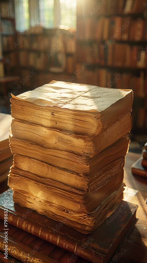 Vintage paper in antique manuscript, old parchment texture, part of ...