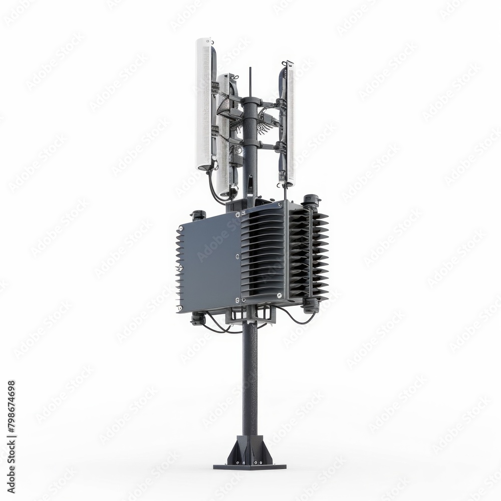Telecommunication pole of 4G and 5G cellular. Base Station or Base ...