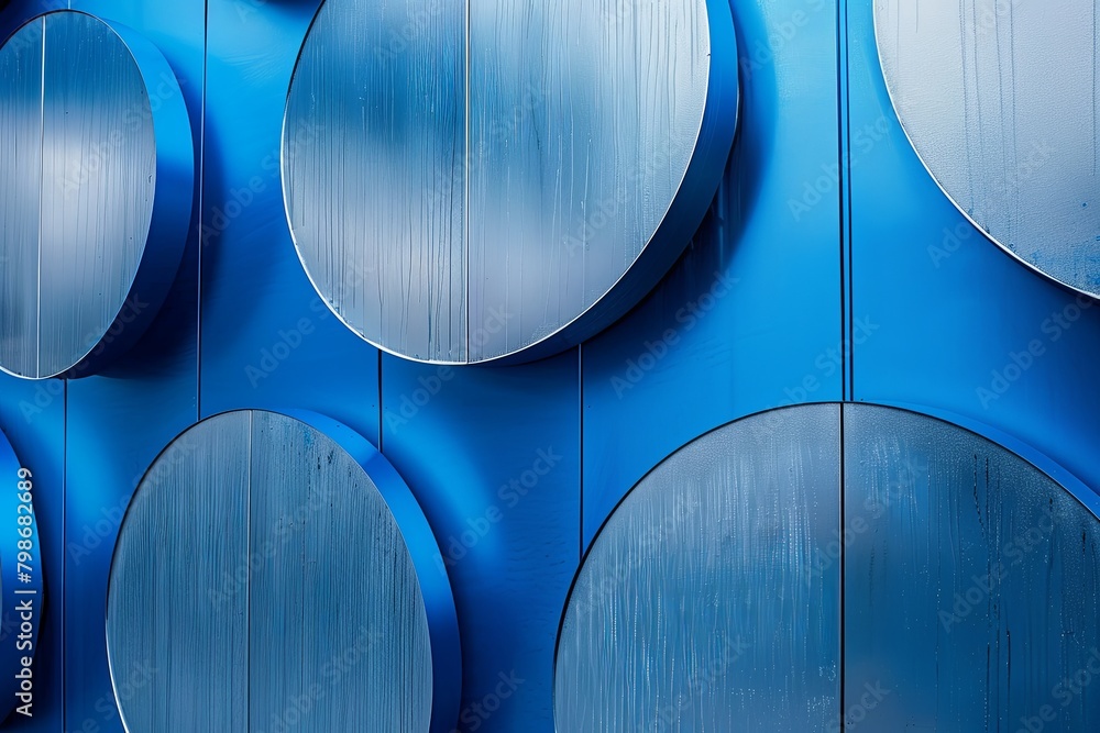 Blue Metallic Texture in Modern Design: Artistic Silver-Blue Panels ...