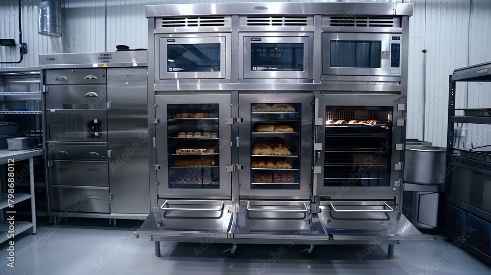 Professional Bakery Kitchen Stainless Steel Oven, Freezer, Refrigerator ...