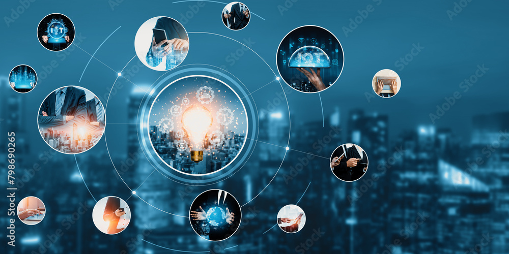 Communication technology , smart connection IOT and people network ...