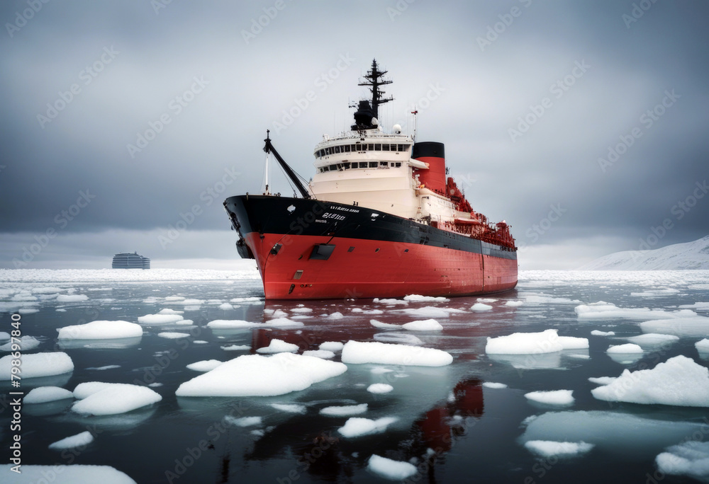 icebreaker trapped break ship tries ice leave breaker arctic sea vessel ...
