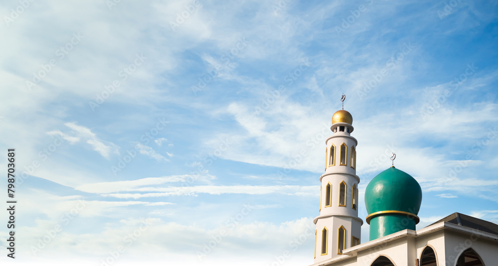 Mosque Arab Muslim Building Greeting Mubarak Islam Ramadan Element ...