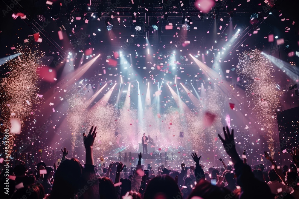 Electrifying K-Pop Concert Finale with Stage Ablaze in Twinkling Lights ...