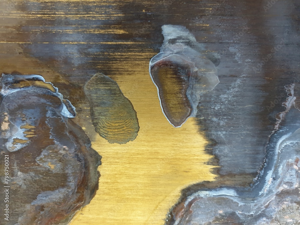 Worn copper sheet, metal texture close up.Texture of oxidized metal ...