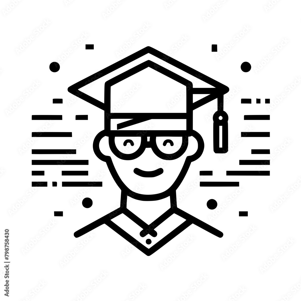 Education icon, student icon, teacher icon, university icon, computer ...