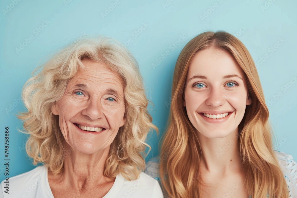 Aging process face portraits promoting aging prevention and age ...