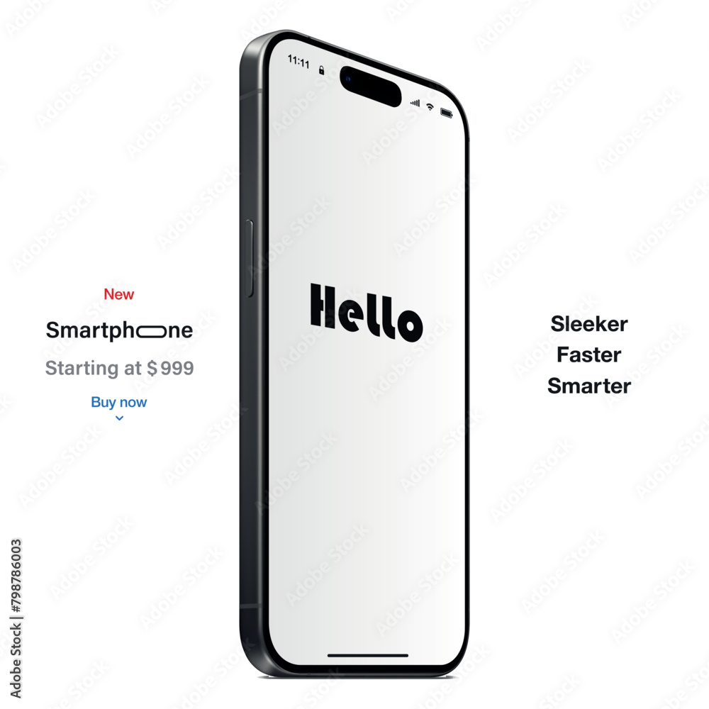 new frameless smartphone grey color with colorful screen saver ...