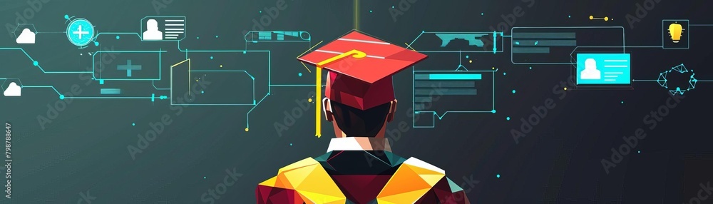 Holographic simulation of a graduates future career path with different ...