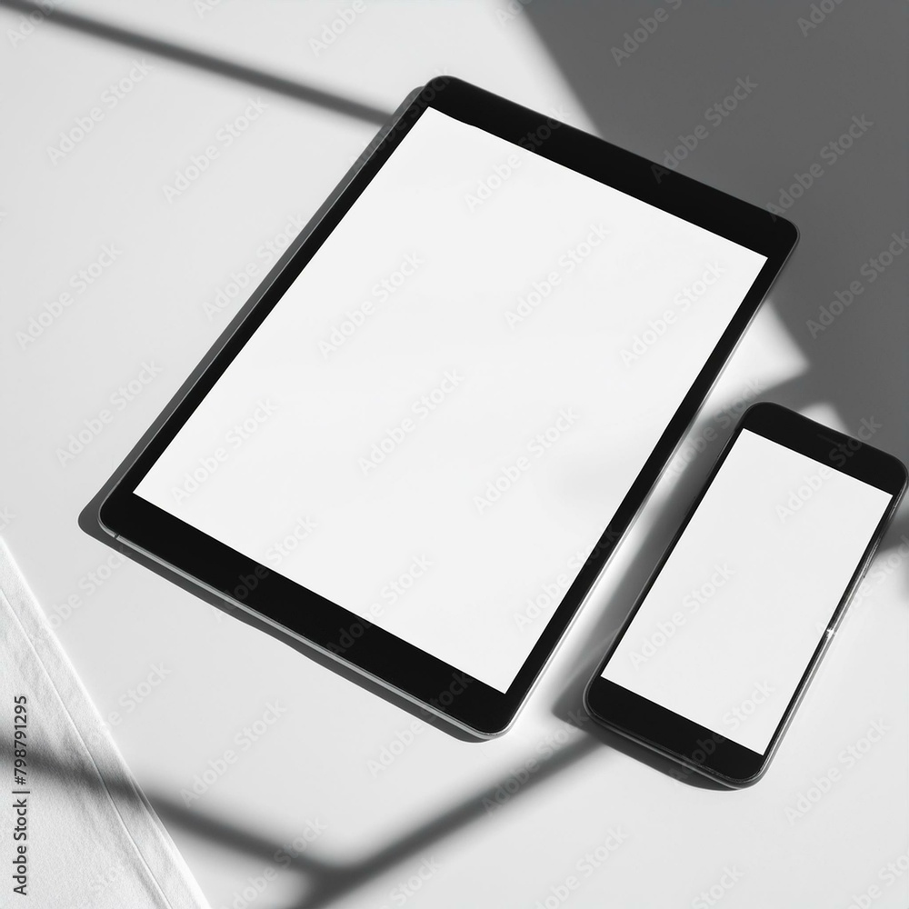 Mockup Template for Different Screen Sizes - Monitor, Tablet and Phone ...