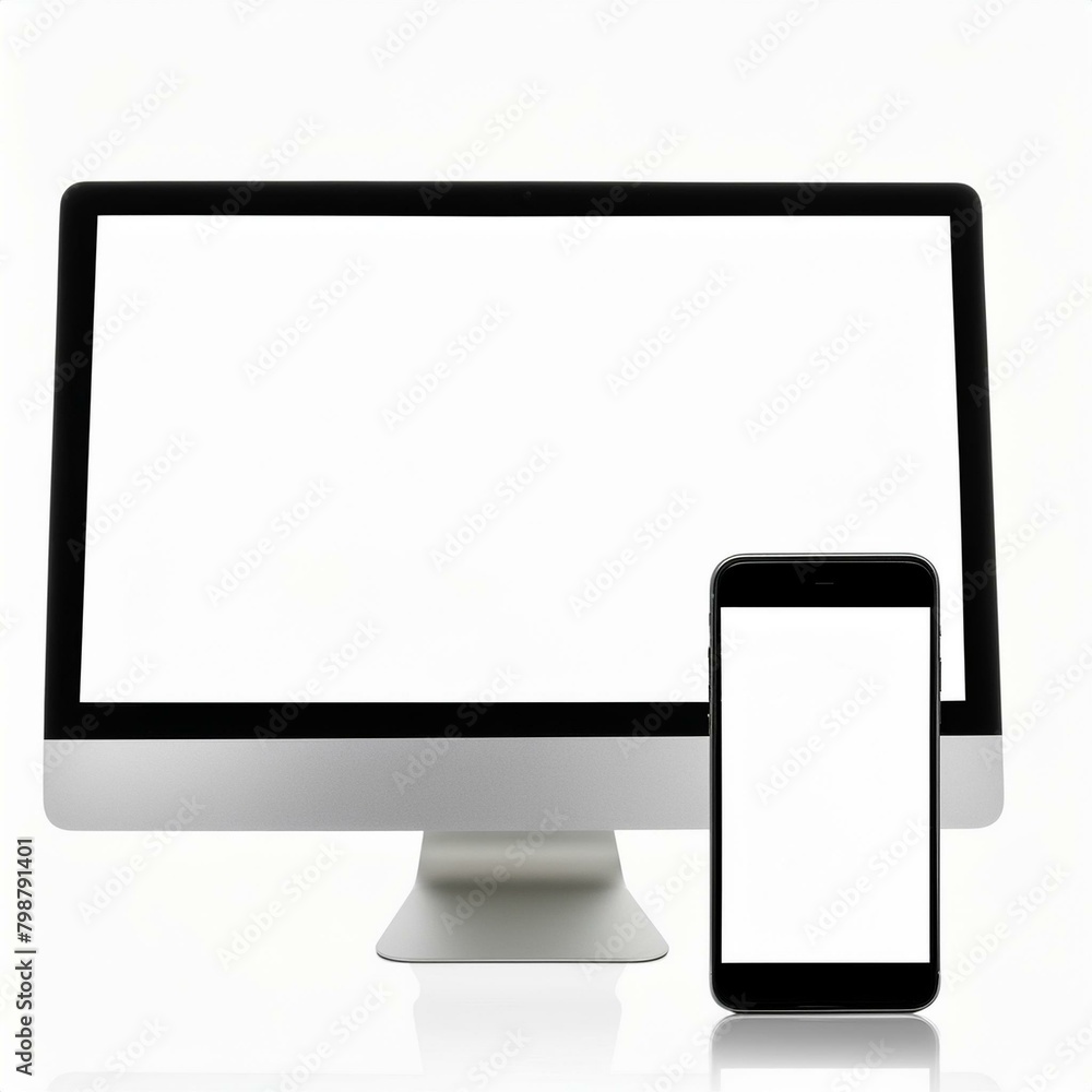 Mockup Template for Different Screen Sizes - Monitor, Tablet and Phone ...