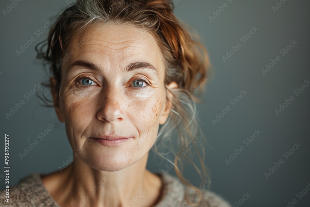 Vitality in aging features dermatological treatments in photograph ...