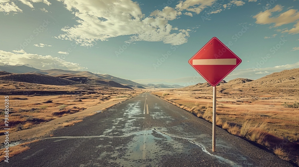 Visualize a compelling tableau featuring a road sign adorned with ...