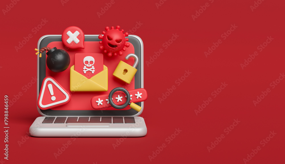 Foto de Cyber criminal Hacker attack stealing phishing personal user ...