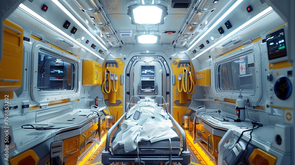 Smart ambulance with automated patient monitoring, dynamic interior ...