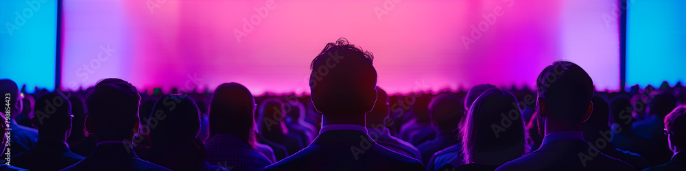 Crowd from behind. Crowd silhouette. Back view of crowd. Back view of ...