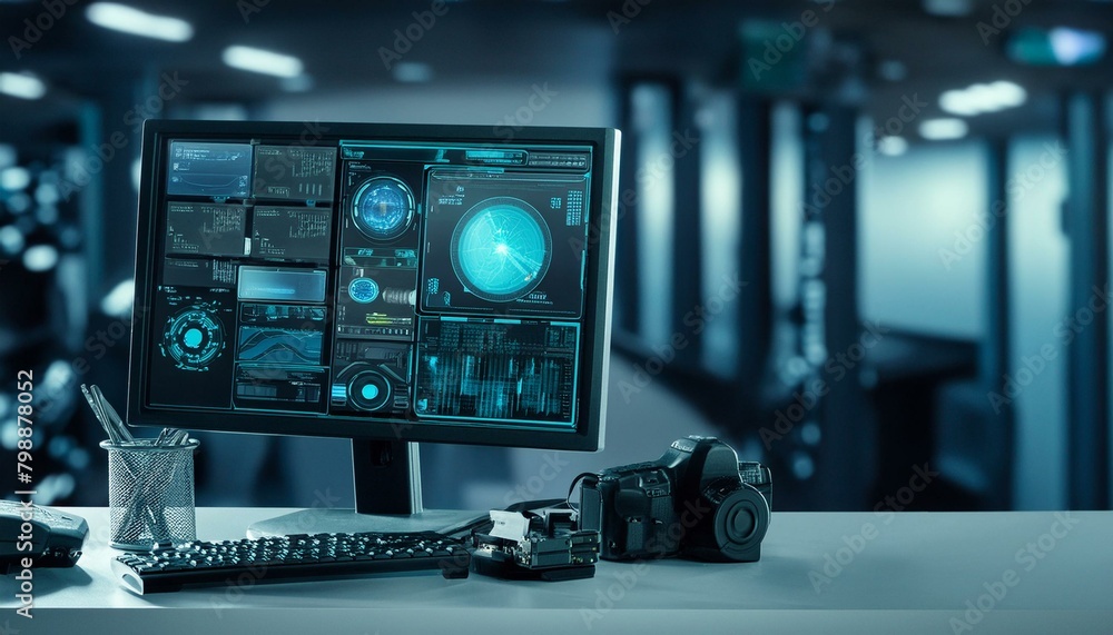 Wallpaper technology background. Ideal for neural network ...